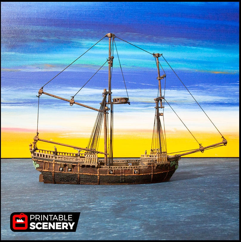The Brig - The Lost Ships, DnD 5E, Pathfinder 2E 15mm, 28mm, 32mm, war ...