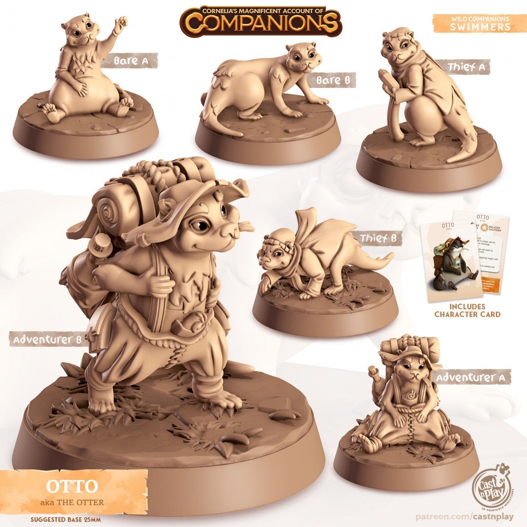 Otto - dnd Otter mini - Cast N Play, Swimmer, Ocean, Friend, Wizard Fa ...