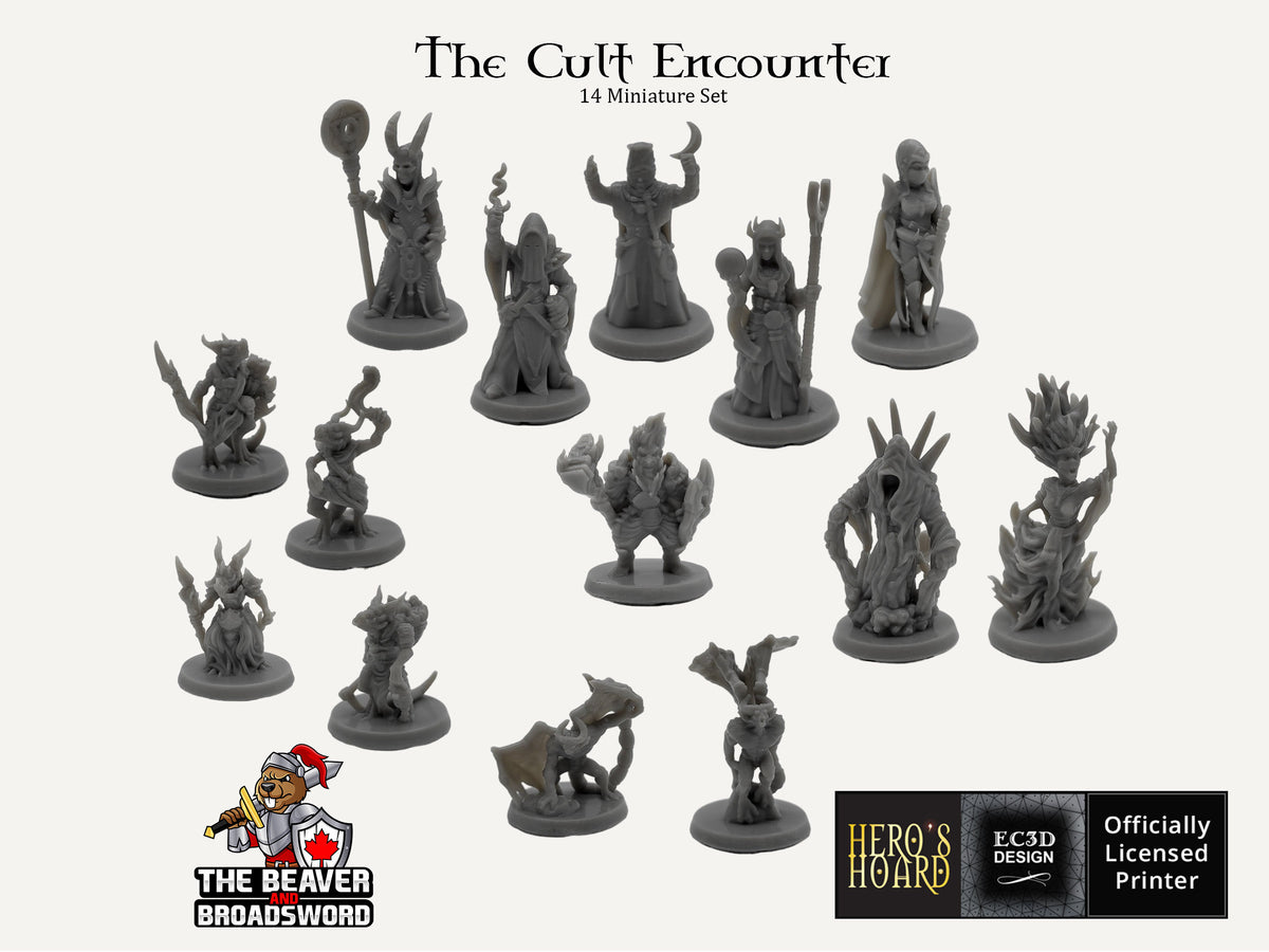 The Cult Encounter dnd mini set - EC3D | Pathfinder 2E | Ghost | Kobol ...