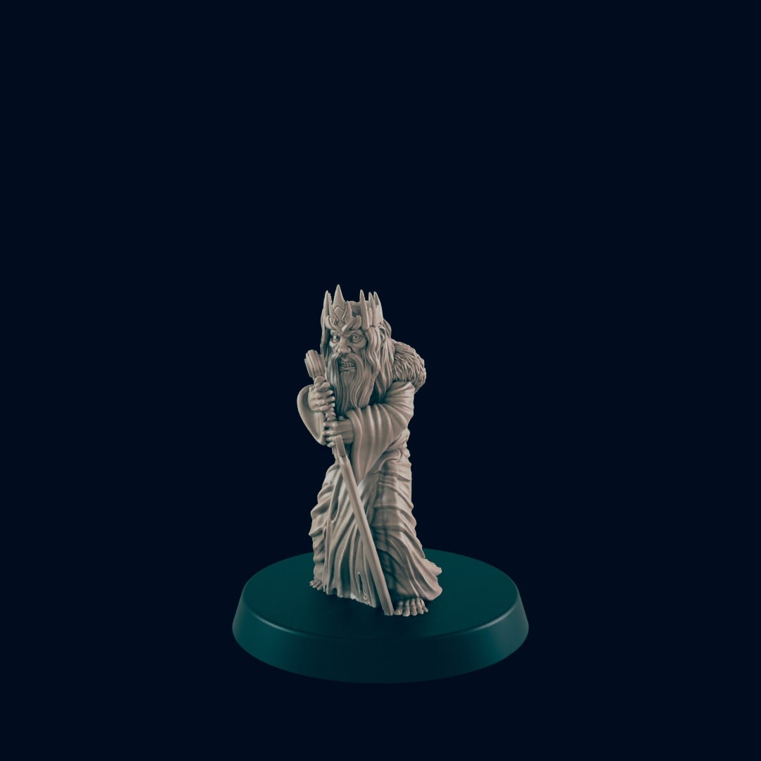 Mad King - EC3D, DnD miniature | Human | 5E | Lord | 28mm | Fantasy ...